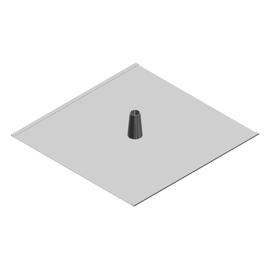 Standoff Flashing, Verde 1.0STF, Skinny Cone for Tile, 20" x 20” x 3 ...